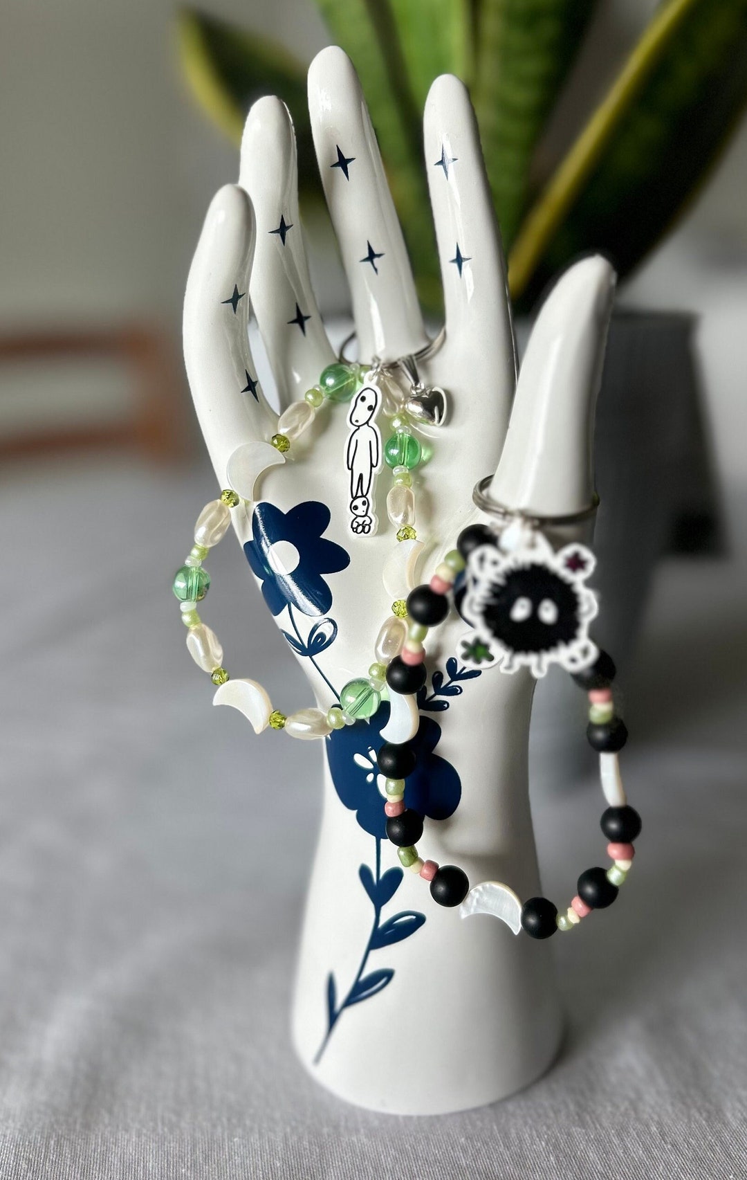 Kodama Keychain Princess Mononoke Handmade Studio Ghibli - Etsy