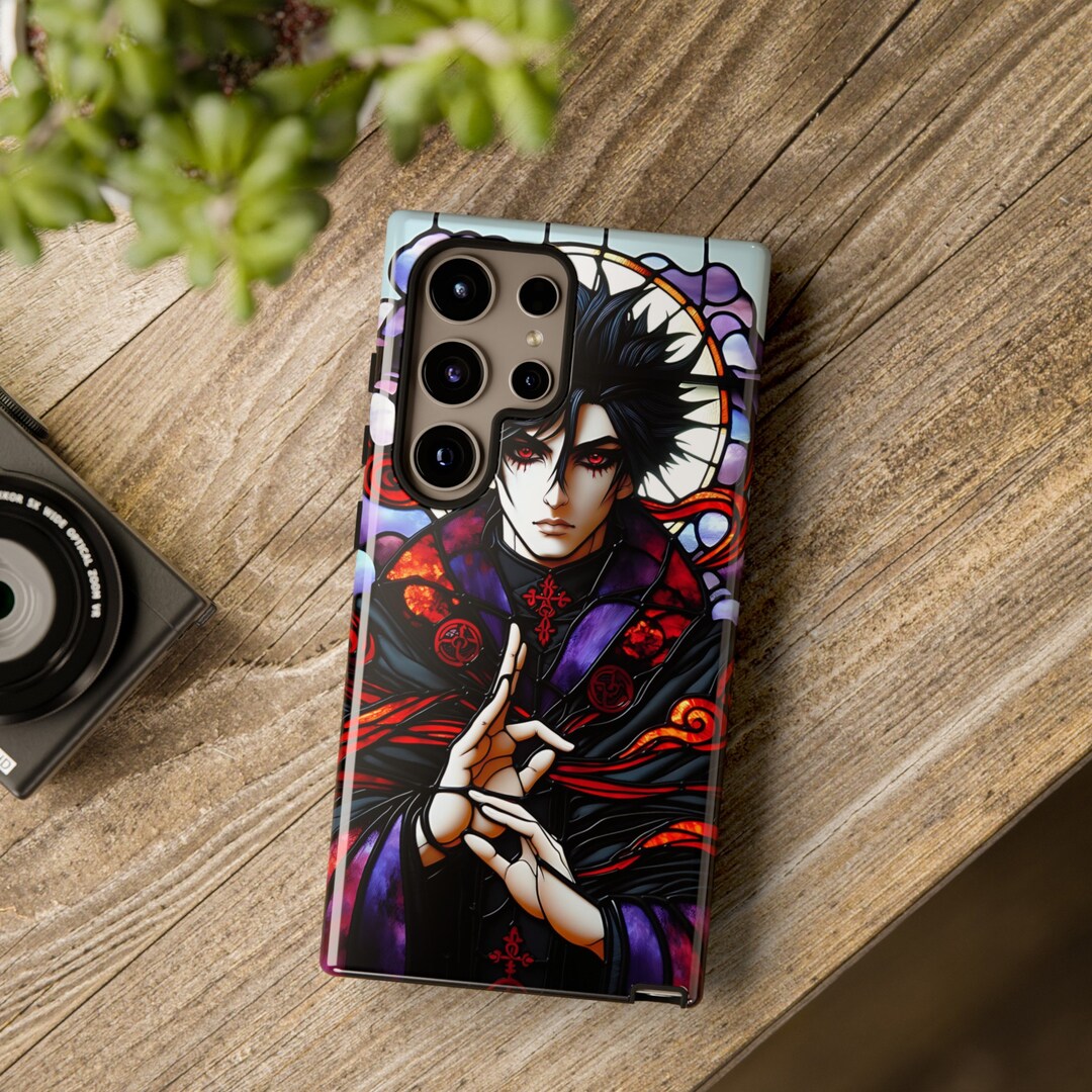Anime Inspired Itachi Uchiha Stained Glass, Phone Cases, iPhone 8 11 12 ...