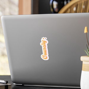 Crunchy Kiss Cut Vinyl Decal. Groovy and Retro Stickers. Crunchy ...