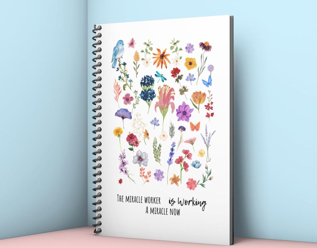 Miracle Worker is Working Hardcover Journal. Bible Study. Christian ...