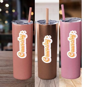 Crunchy Kiss Cut Vinyl Decal. Groovy and Retro Stickers. Crunchy ...