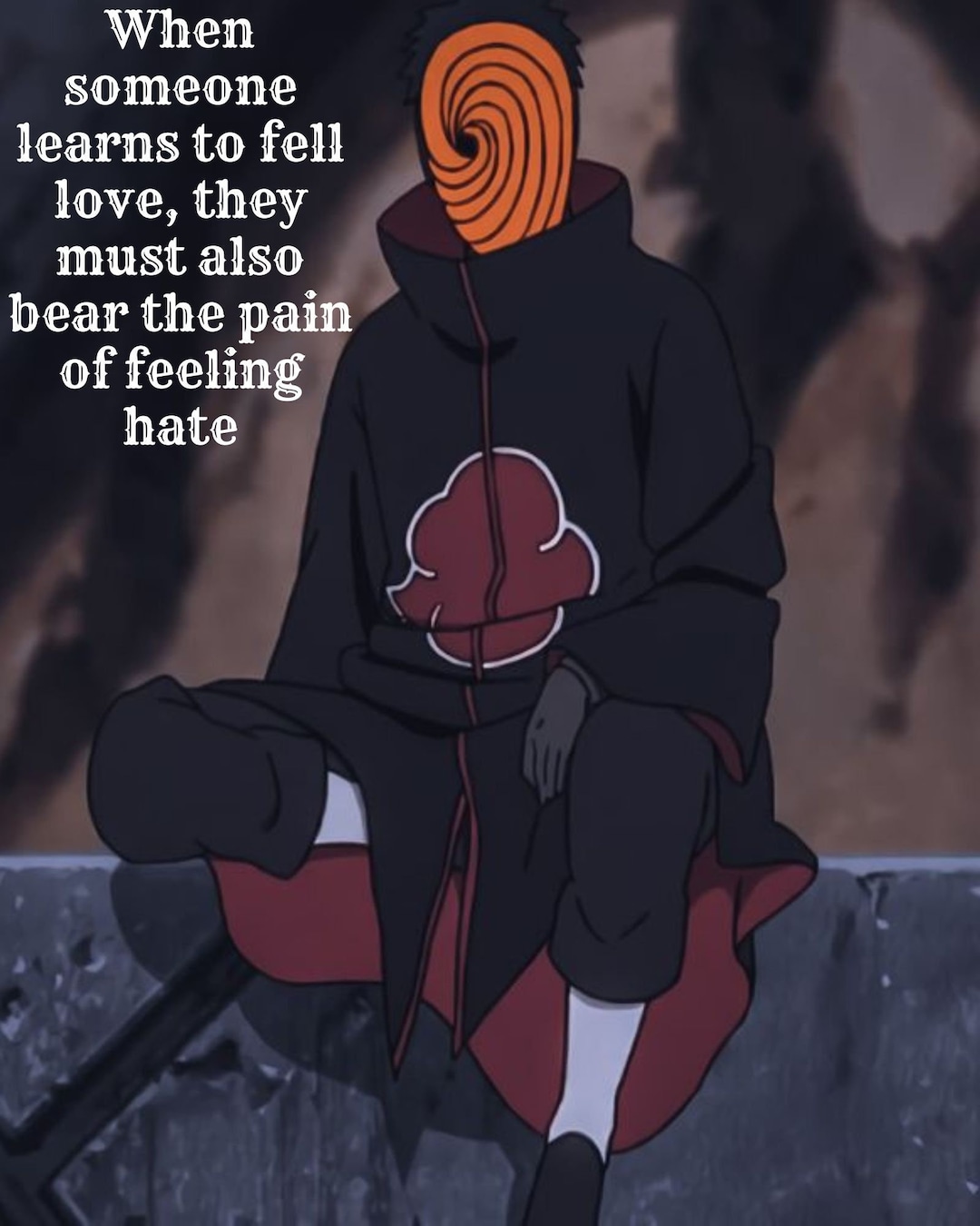 Digital Wall Art, Obito Uchiha Quote - Etsy