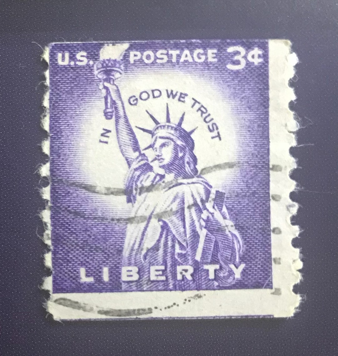 Statue of Liberty USA, 3 Cents, Purple - Etsy