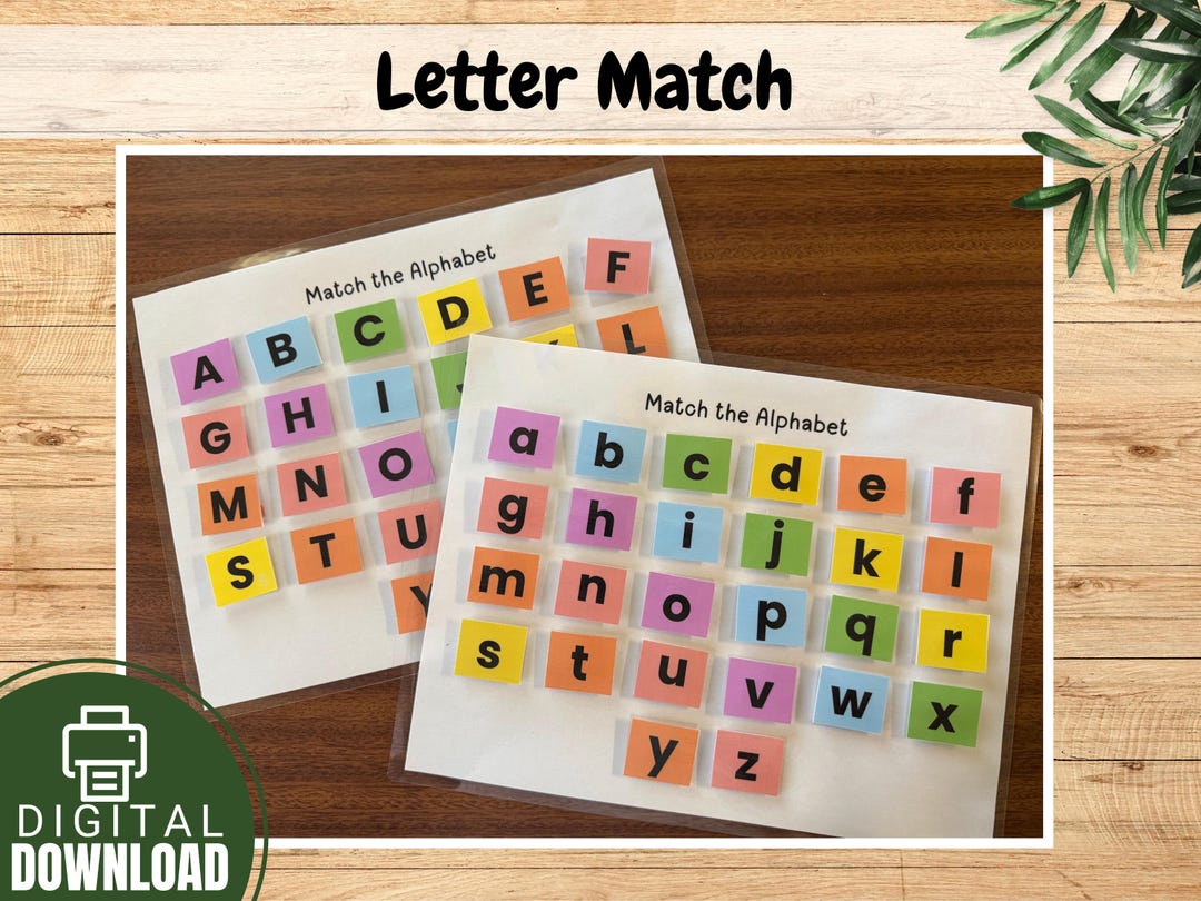 Letter Matching Upper Case Lower Case, Alphabet Matching, ELA Centers ...