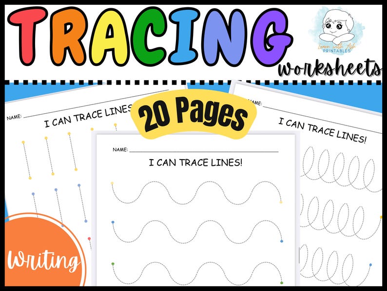 Tracing Worksheets Bundles, Prewriting Strokes, Left to Right ...