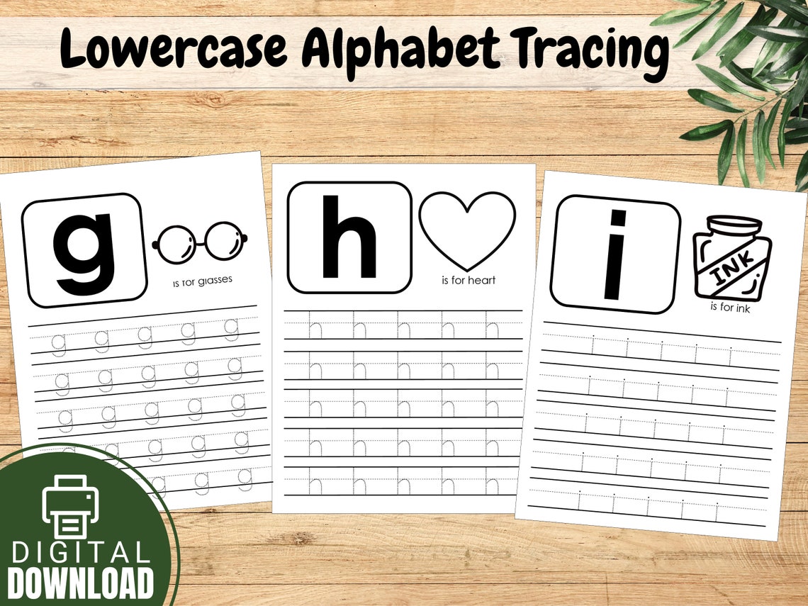 Lowercase Alphabet Tracing Worksheets, Letter Tracing, Handwriting ...
