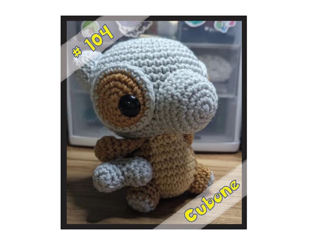 Cubone Pokemon Crochet Amigurumi Plush Doll - Etsy
