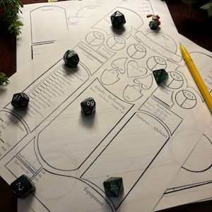 Minimalist Dnd 5E Character Sheet: PDF Digital Download, Fillable and ...