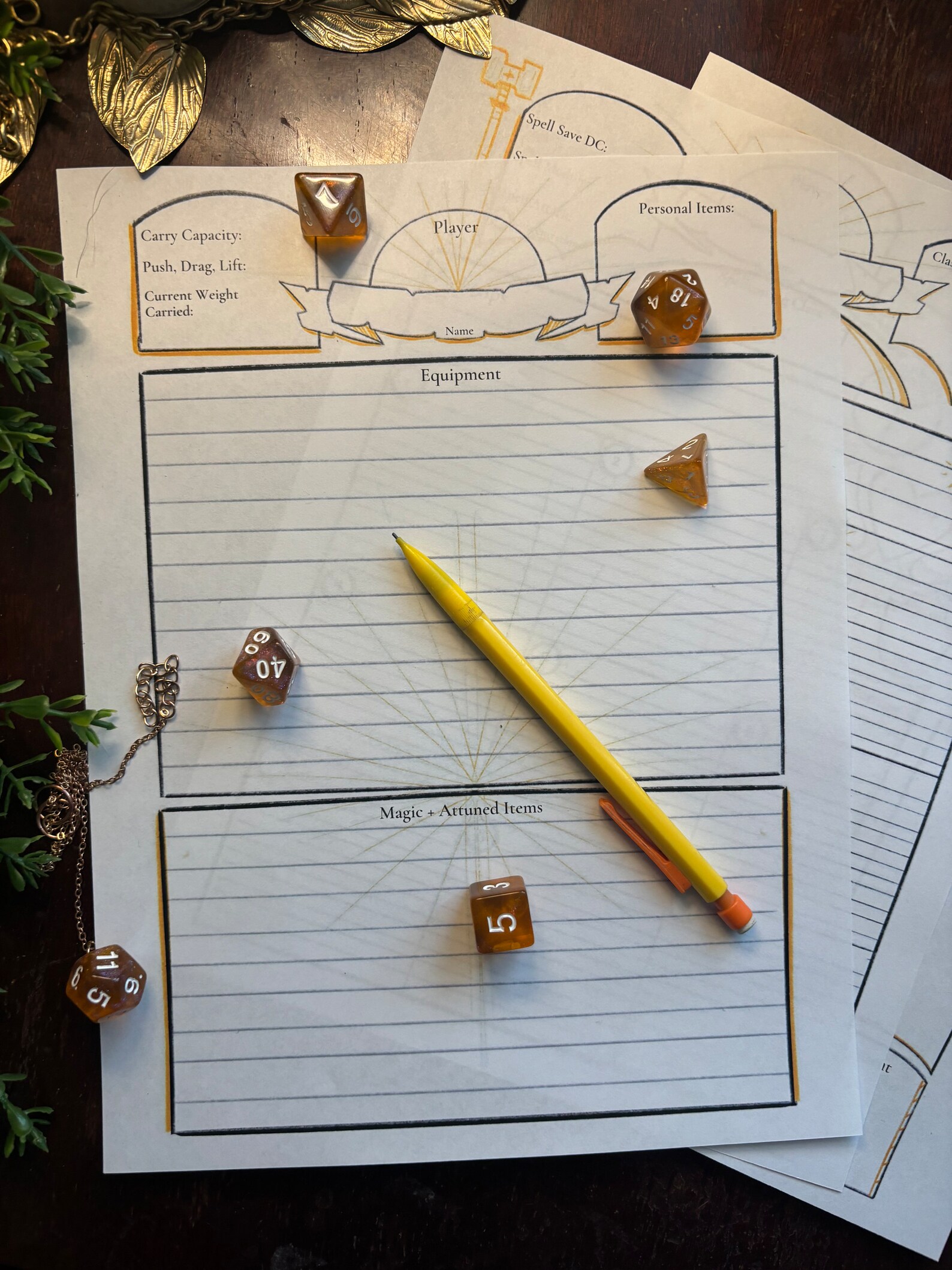 Minimalist Paladin Dnd 5E Character Sheet: PDF Digital Download ...
