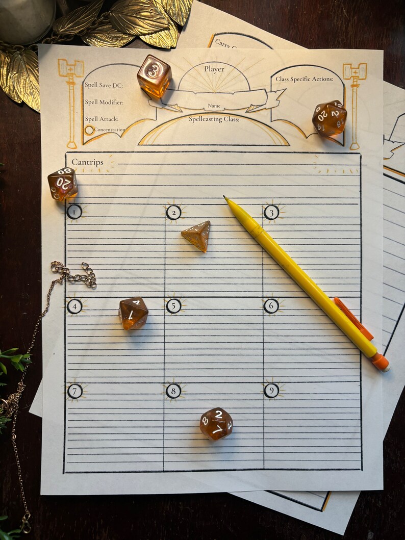 Minimalist Paladin Dnd 5E Character Sheet: PDF Digital Download ...