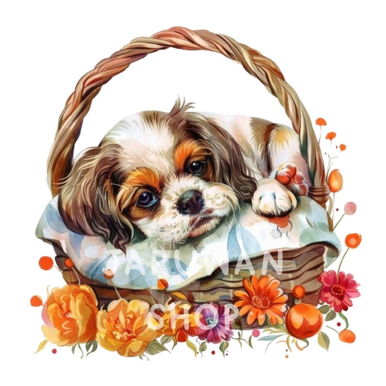 Digital Product Clip Art Cute Puppy Can Be Used to Design Shirts, Mugs ...