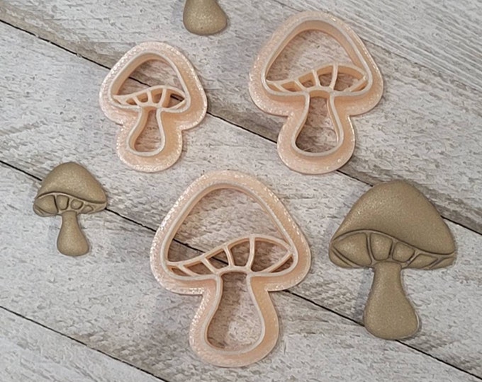 Mushroom Toadstool Fairy Garden Polymer Clay Shape Cutter Embossing ...