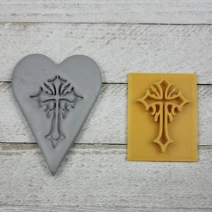 Cross Crucifix Texture Stamp for Earring Pendant Embossing on Polymer ...