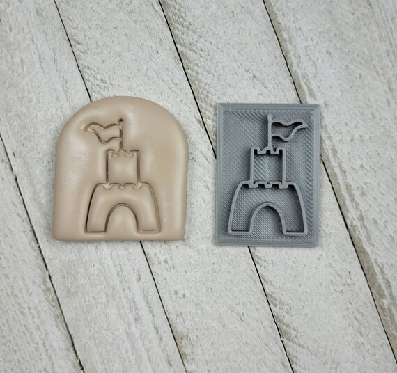 Sand Castle 1.2 inch Texture Stamp for Polymer Clay Earring | Etsy