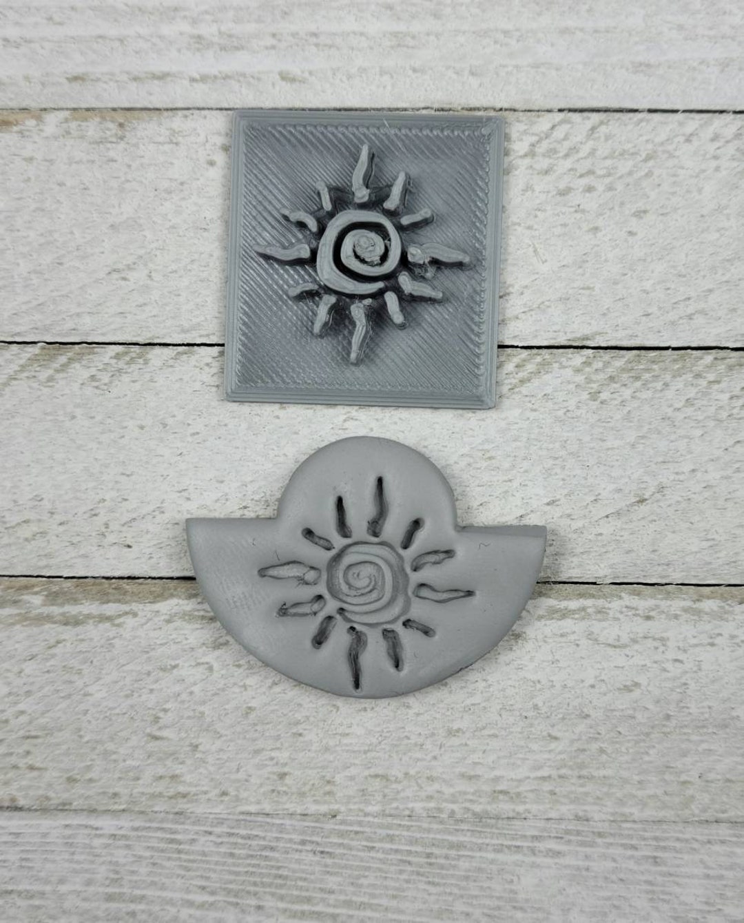Aztec Tribal Sun Swirl Texture Stamp for Earring Pendant Embossing on ...