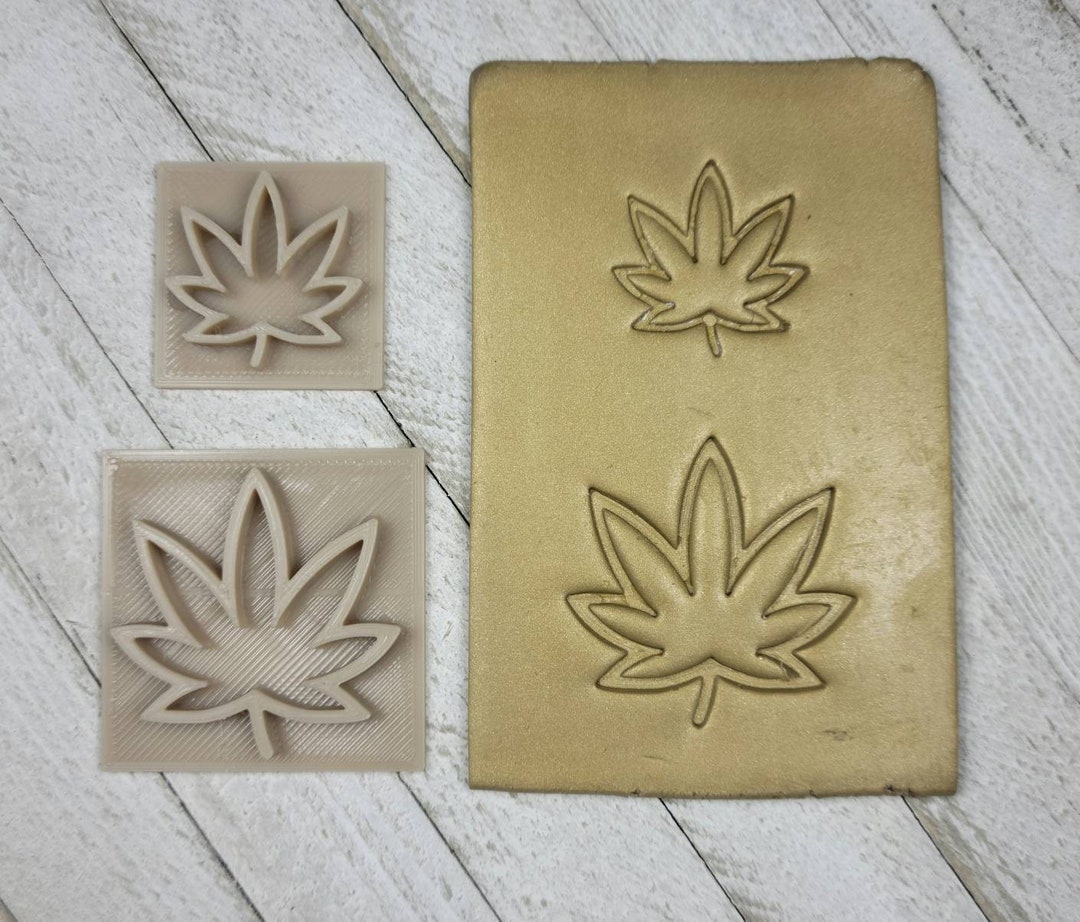 Cannabis Leaf CBD / Texture Stamp for Polymer Clay / Earring Pendant ...