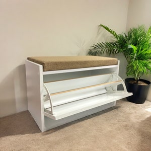 Wooden Shoe Rack Shoe Storage Entryway Shoe Rack Narrow Bench Hallway ...