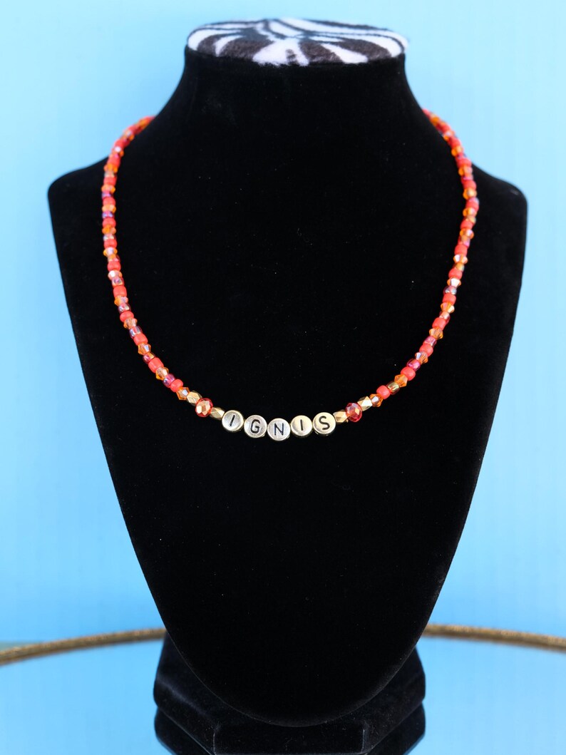 Baldur's Gate 3-inspired "ignis" Firebolt Incantation Gold Beaded Charm ...