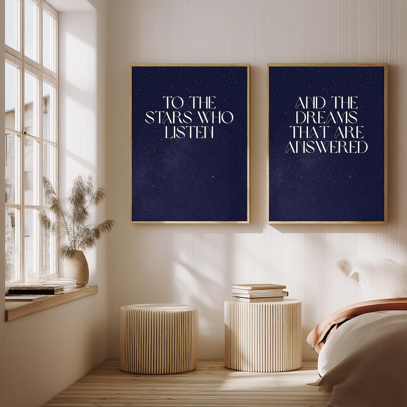 To the Stars Who Listen Art Print | Bookish ACOTAR Poster (digital ...