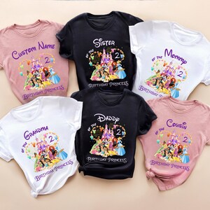 Disney princess birthday shirt - Etsy
