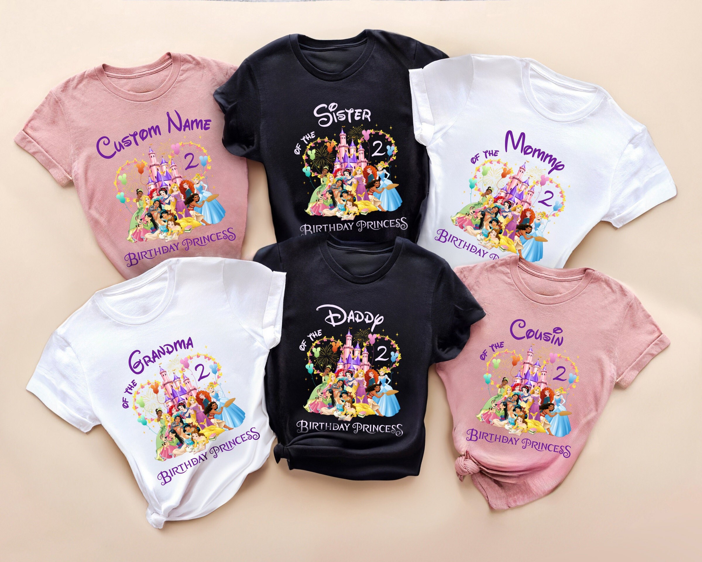 Disney Princess Birthday Shirt, Birthday Princess Shirt, Kids Birthday Shirt, Custom Birthday ...