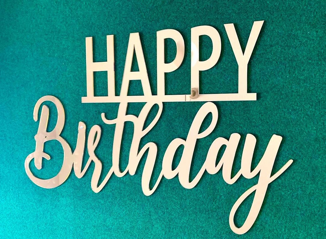Happy Birthday Wall Decor Acrylic Sign - Etsy