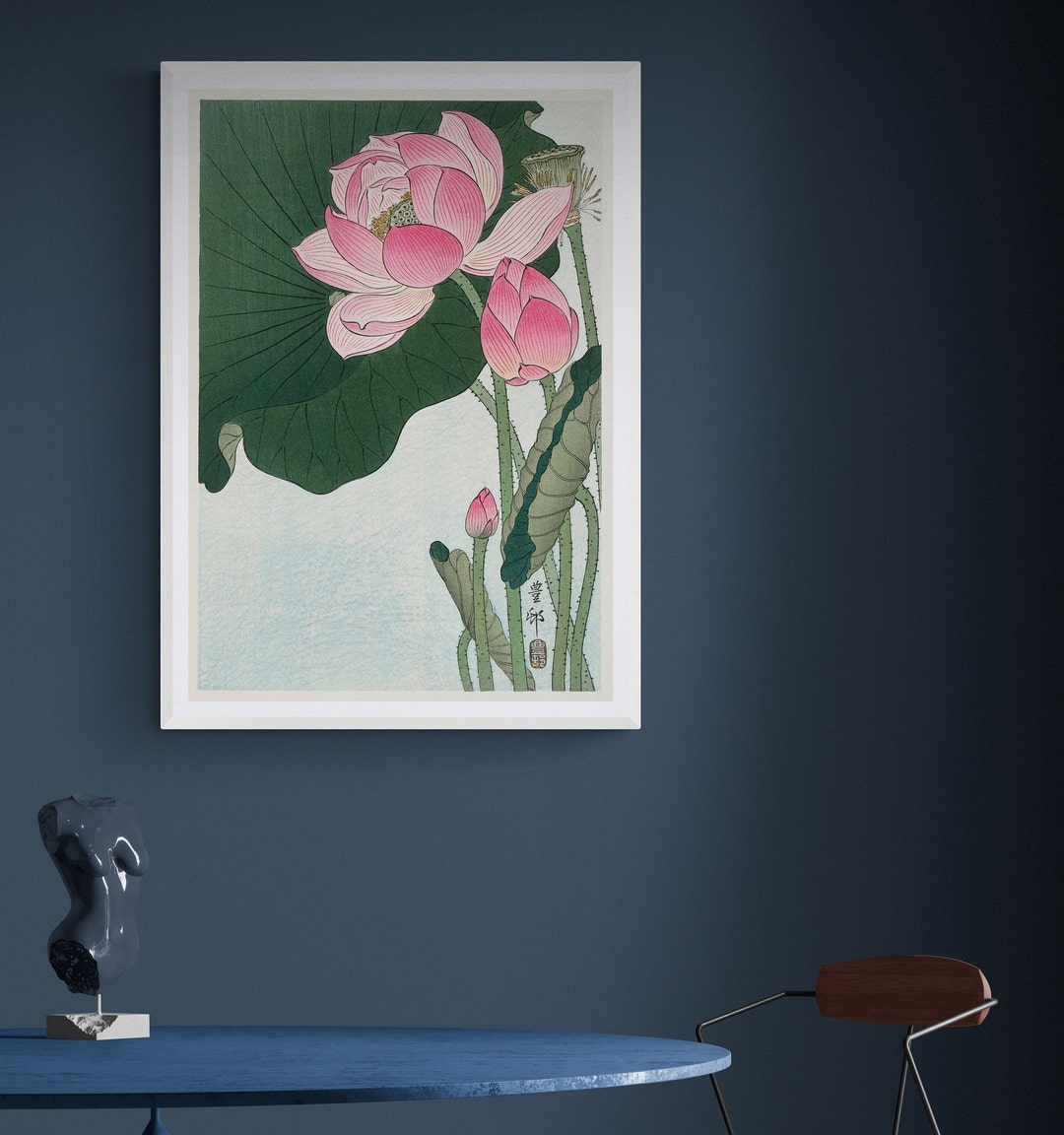 Ohara Koson Blooming Lotus MUSEUM QUALITY PRINT (japanese Woodblock ...