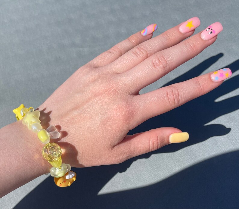 Kawaii Pink Orange Yellow Green Blue Purple White Clear Jfashion Decora ...