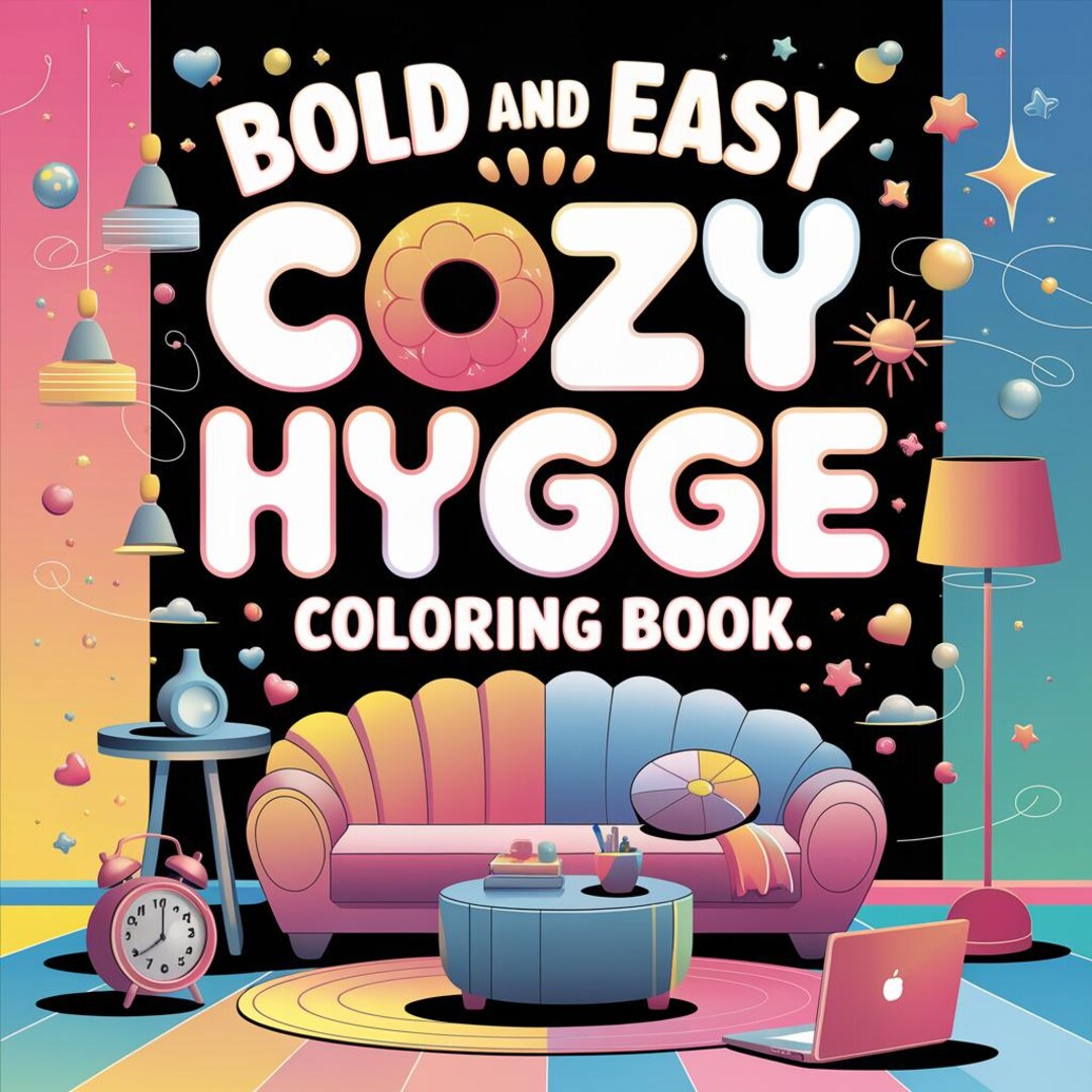 Hygge Place Bold and Easy Coloring Book | 55 Relaxing Pages for Kids ...