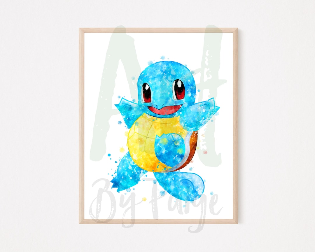 Pokémon: Squirtle Watercolour Art Print - Etsy
