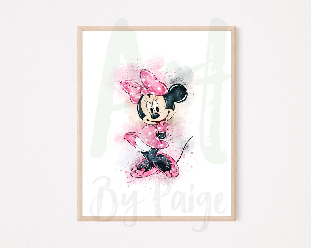 Minnie Mouse Watercolour Art Print - Etsy