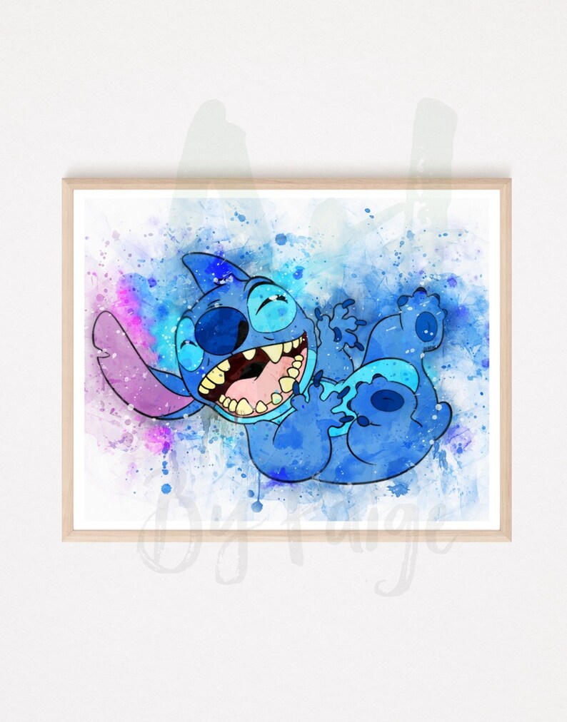 Lilo & Stitch Watercolour Art Print - Etsy