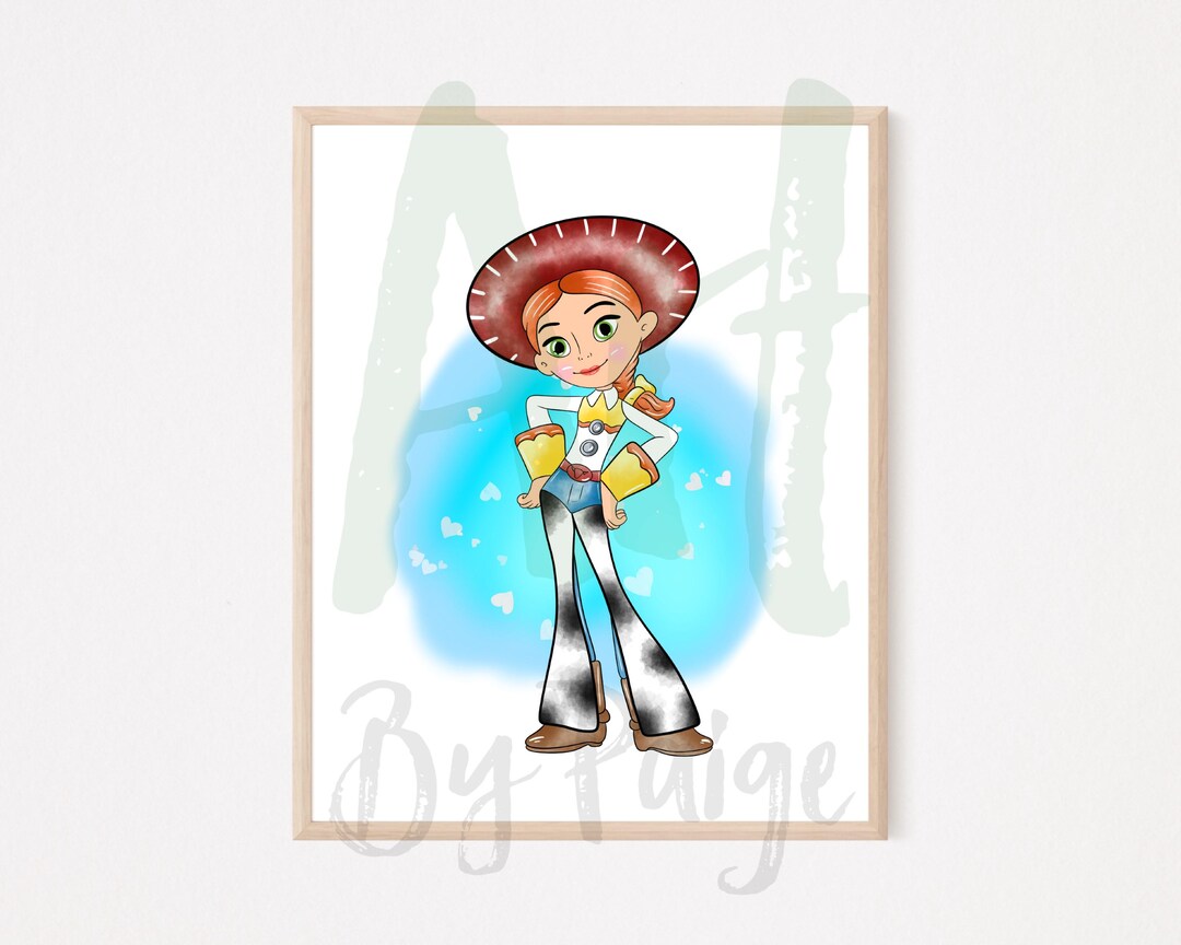 Toy Story: Jessie Watercolour Art Print - Etsy