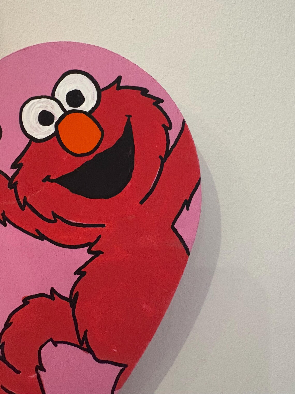 Elmo Wooden Slice Heart Handcrafted Sesame Street Art - Etsy
