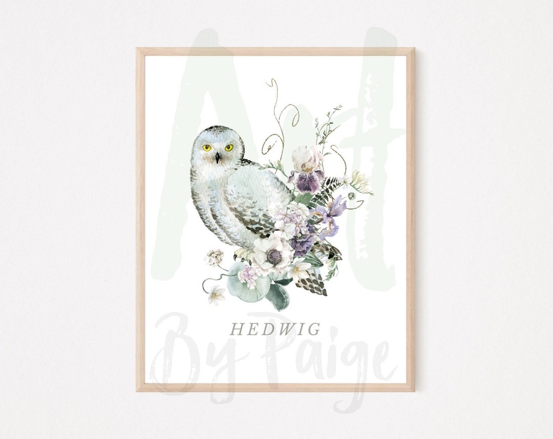 Harry Potter: Hedwig Watercolour Art Print - Etsy UK