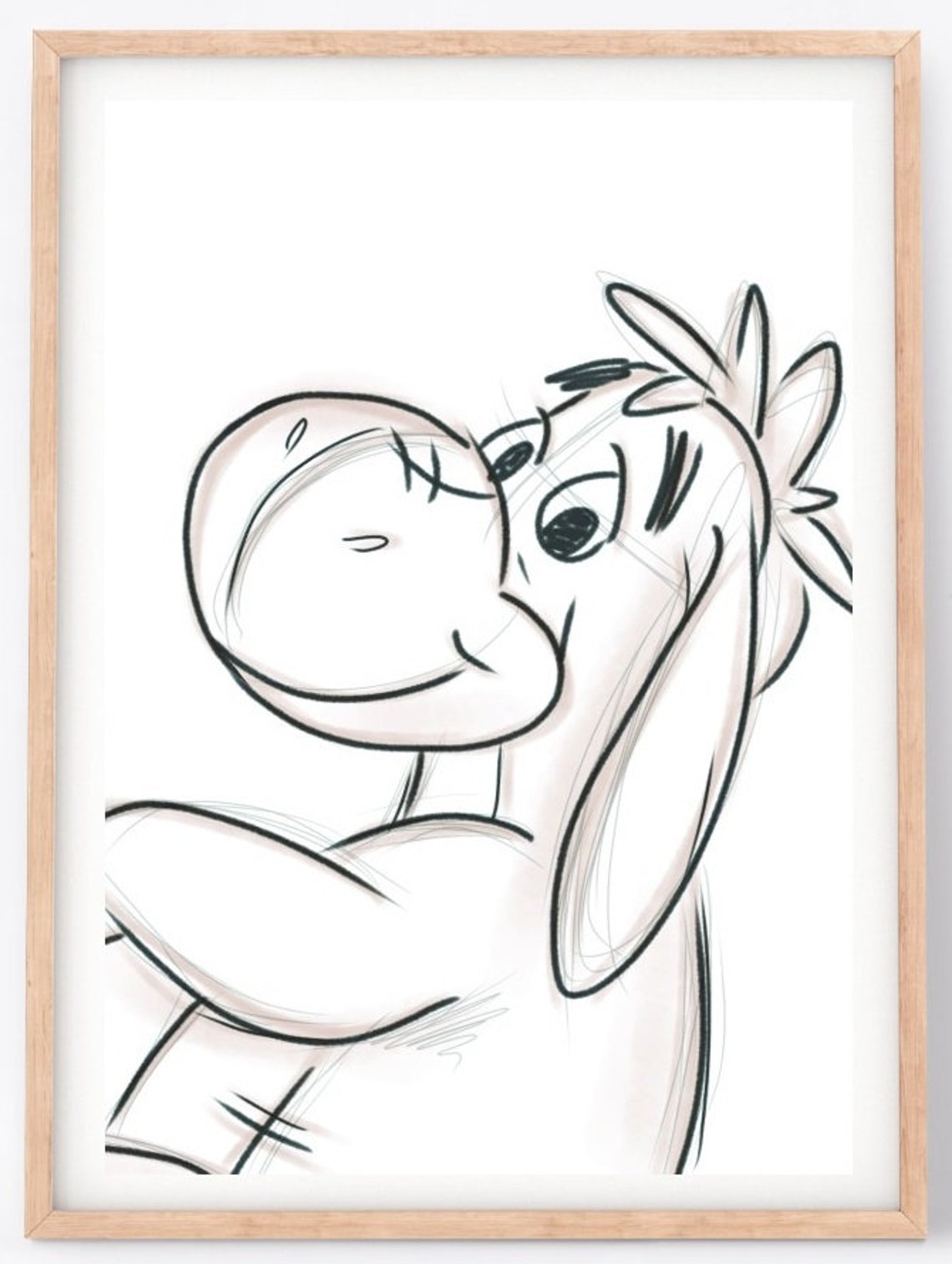 Eeyore From Winnie the Pooh Sketch Art Print - Etsy