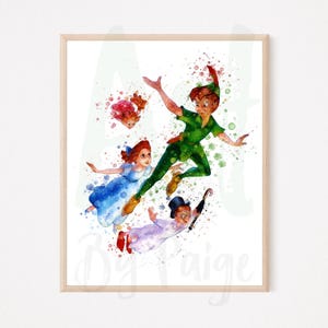 Peter Pan Watercolour Art Print - Etsy
