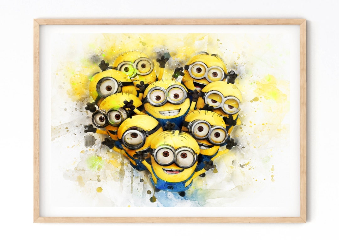 Minions Watercolour Art Print - Etsy