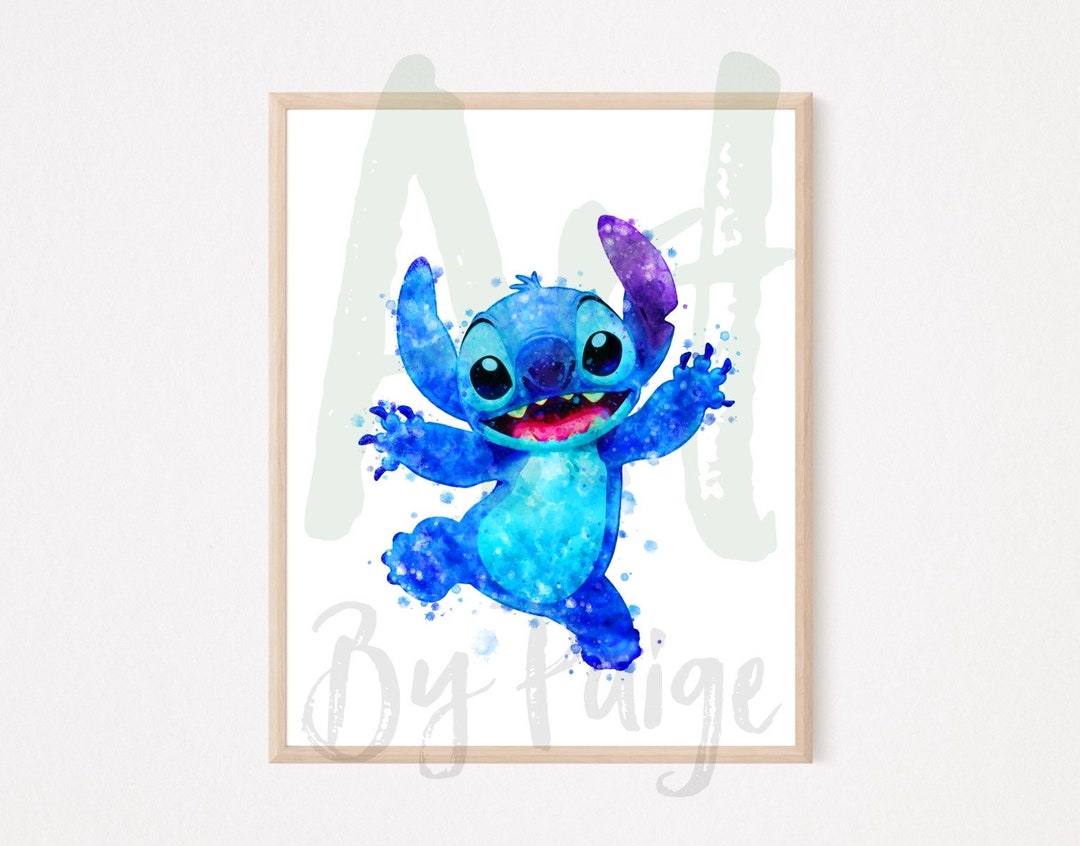 Lilo and Stitch: Stitch Watercolour Art Print - Etsy