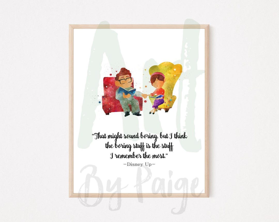 UP Movie: Carl & Ellie Fredrickson Watercolour Art Print Quote - Etsy