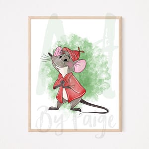 The Aristocats: Roquefort the Mouse Watercolour Art Print - Etsy