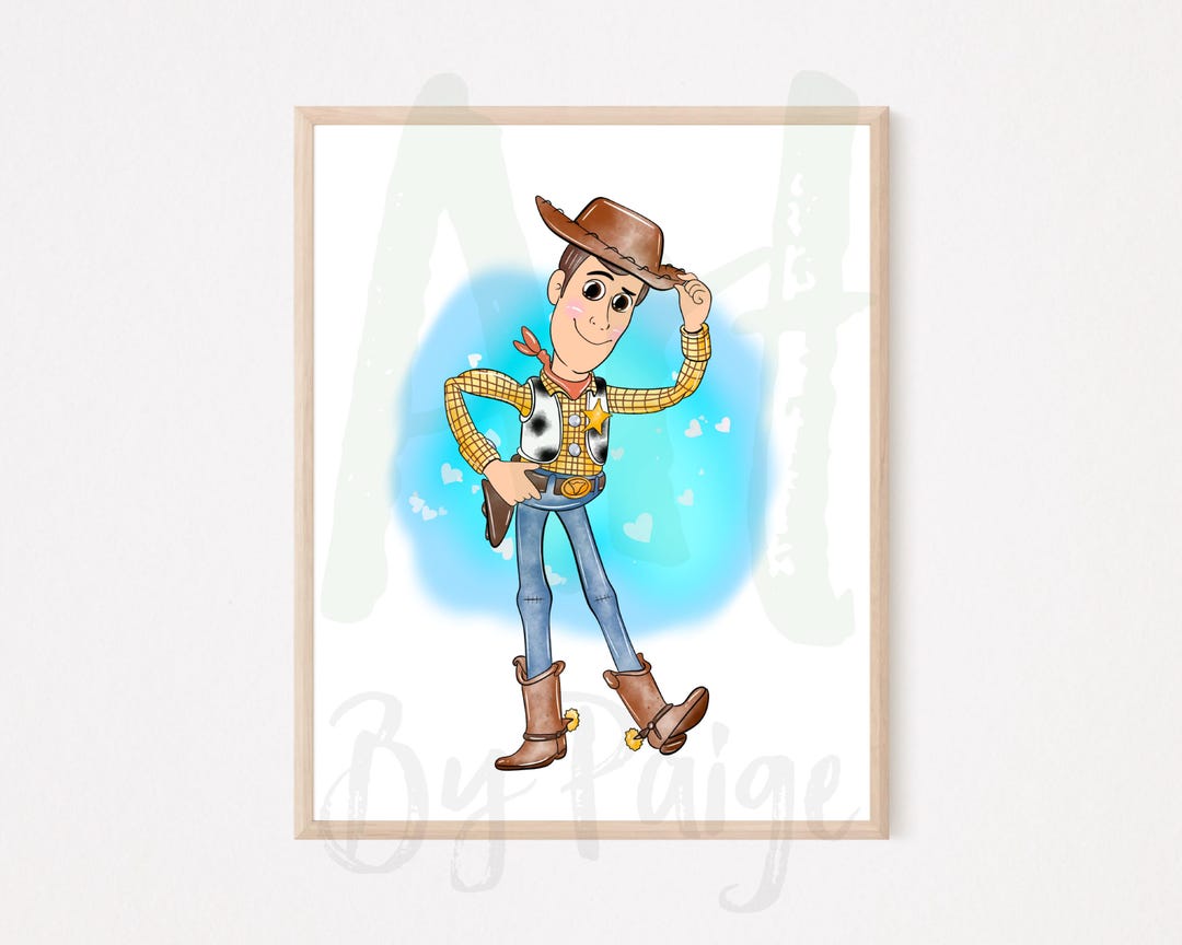Toy Story: Woody Watercolour Art Print - Etsy