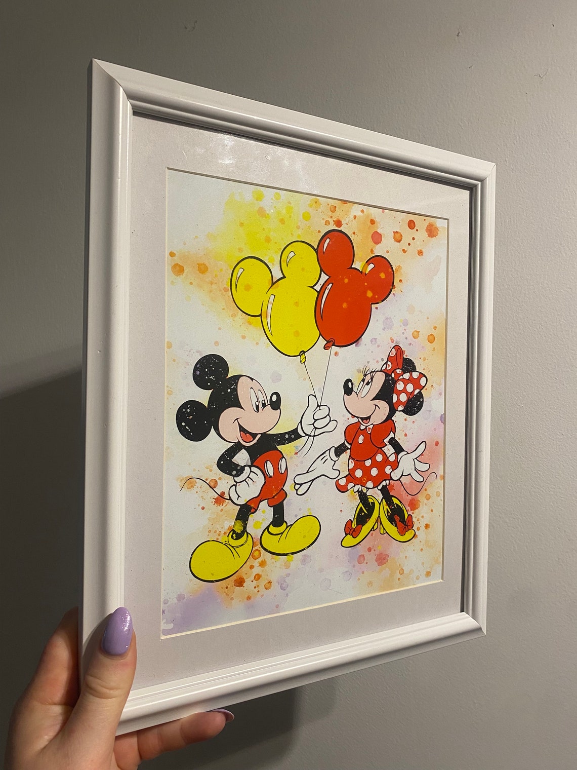 Mickey and Minnie Watercolour Art Print - Etsy