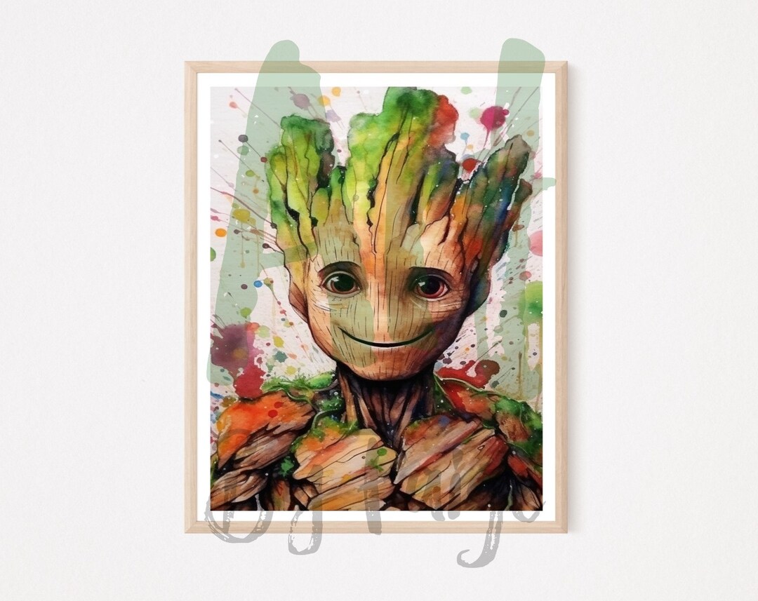 Groot Watercolour Art Print - Etsy