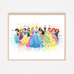 Princesses Watercolour Art Print - Etsy
