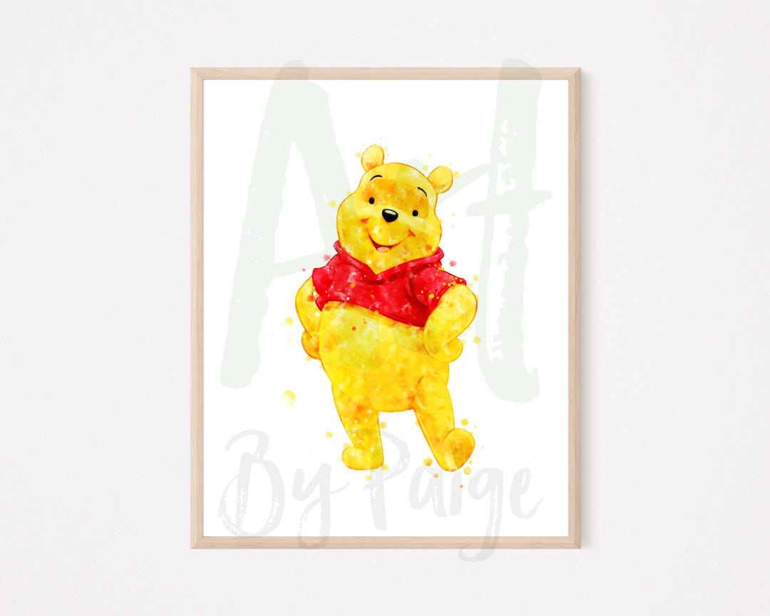 Winnie the Pooh Watercolour Art Print - Etsy