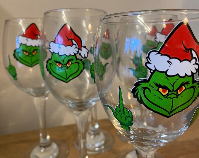 Dr Seuss the Grinch Glass Set 16oz Glasses - Etsy