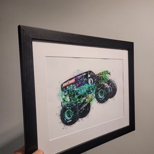 Monster Trucks Watercolour Art Print - Etsy