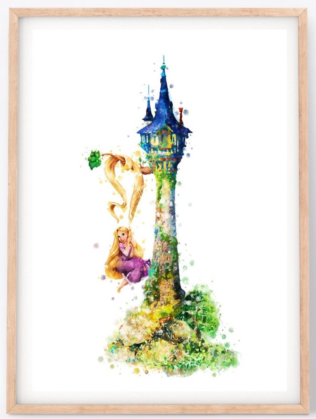 Tangled: Rapunzel Tower Watercolour Art Print - Etsy