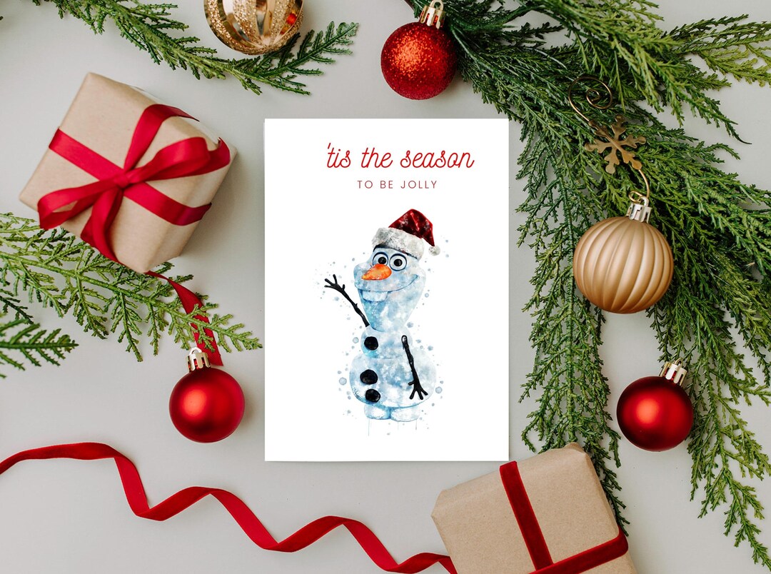 Frozen Olaf Christmas Cards Christmas Card Olaf - Etsy